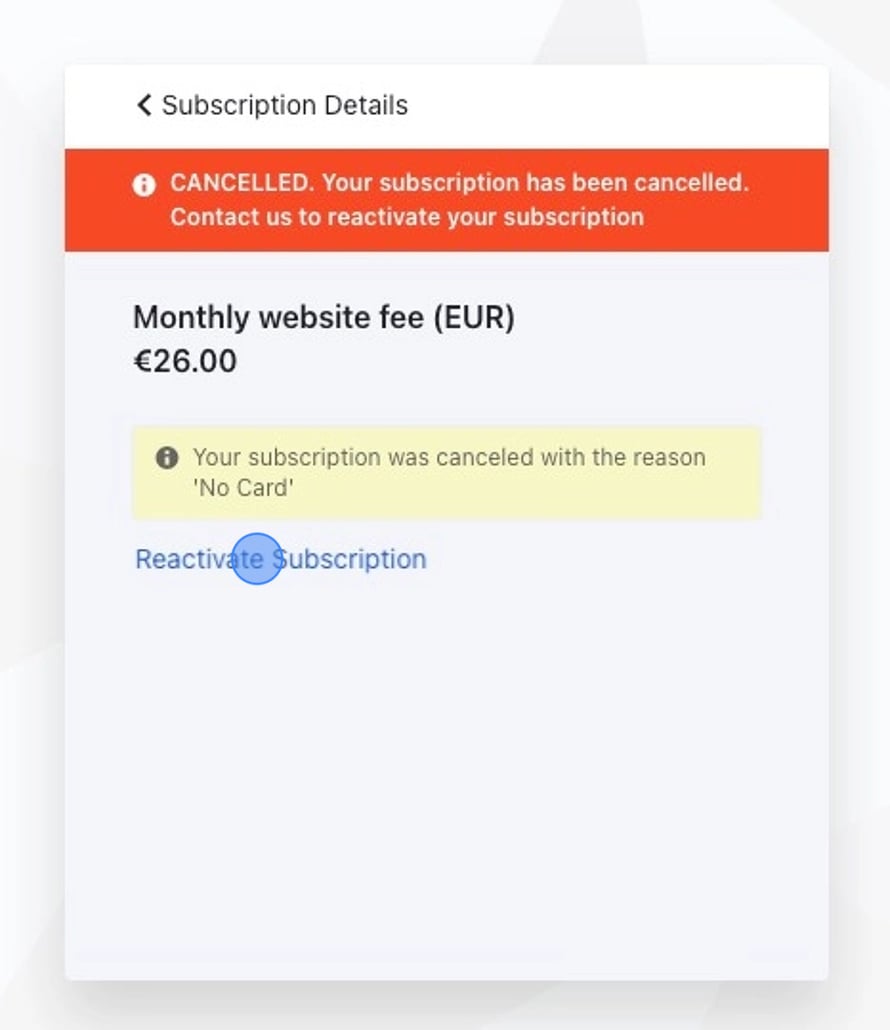How to reactivate your ProfitMetrics account?